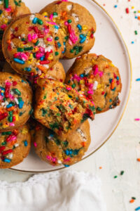 Healthy Mini Sprinkle Muffins - For the Love of Gourmet